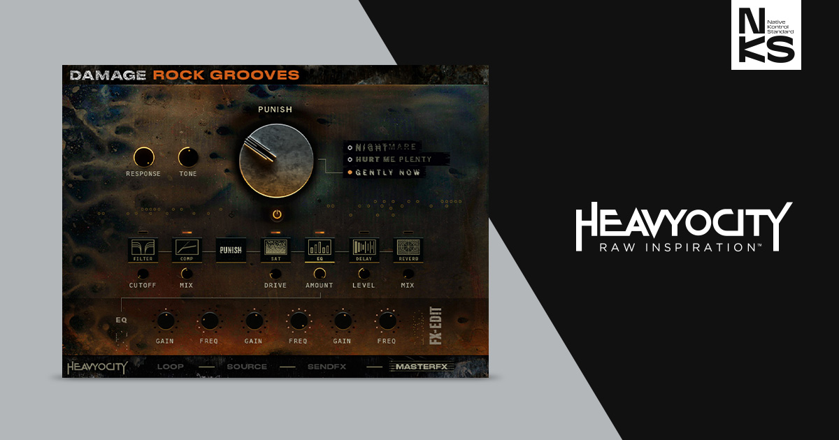 Damage Rock Grooves | Powerful drum loops