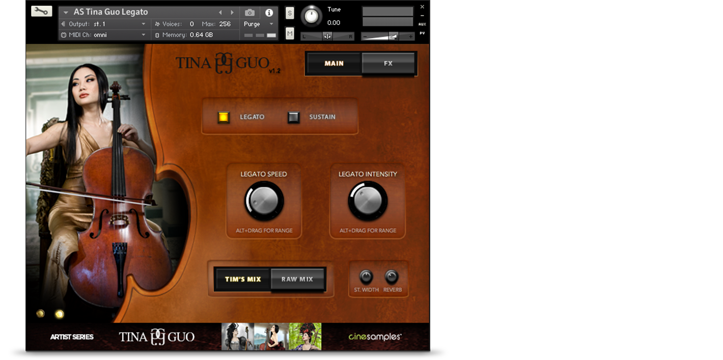 Cinesamples : Tina Guo Acoustic Cello Legato | Nks Partners
